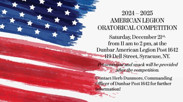 2024 – 2025 ORATORICAL COMPETITION - Syracuse American Legion